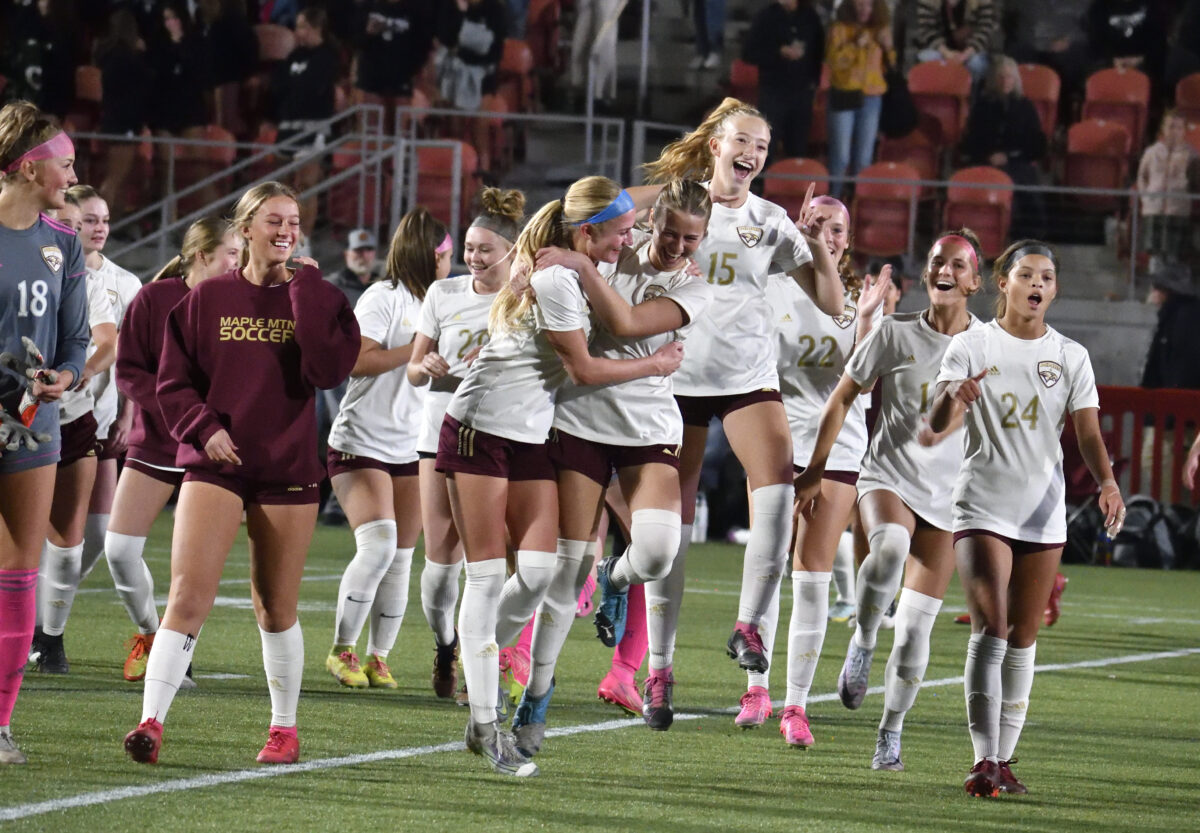 Maple Mountain girls soccer withstands late Olympus push to reach 5A ...